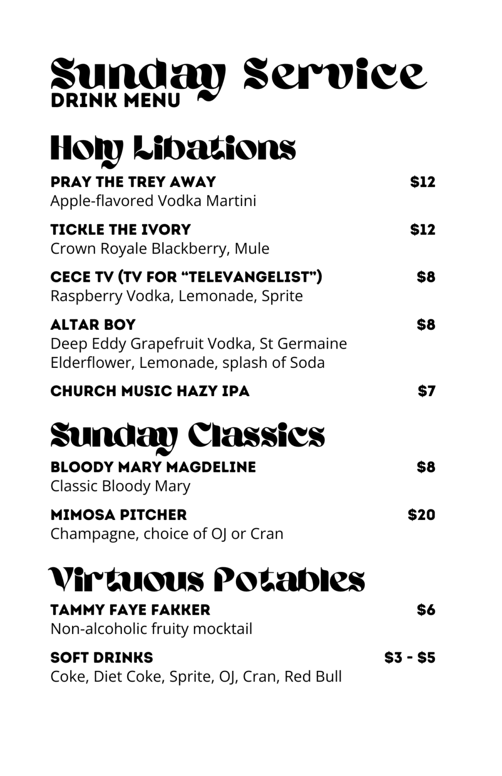 Sunday Service Drag Brunch – Phoenix AZ's most divine Drag Brunch.
